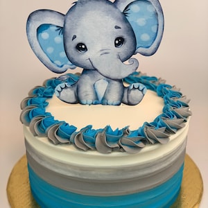 Boy Elephant Clip Art, Watercolor Very Cute Little Peanut, Blue Gray ...