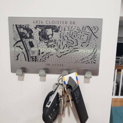 Personalised Map Location Family Key Holder - Etsy