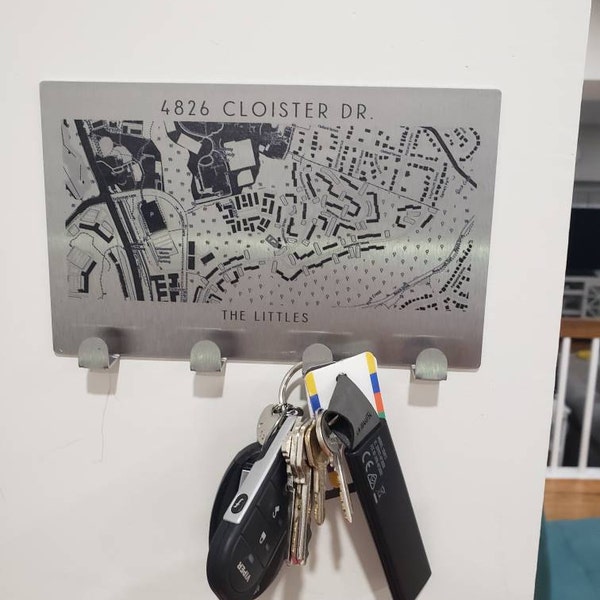 Personalised Map Location Family Key Holder - Etsy