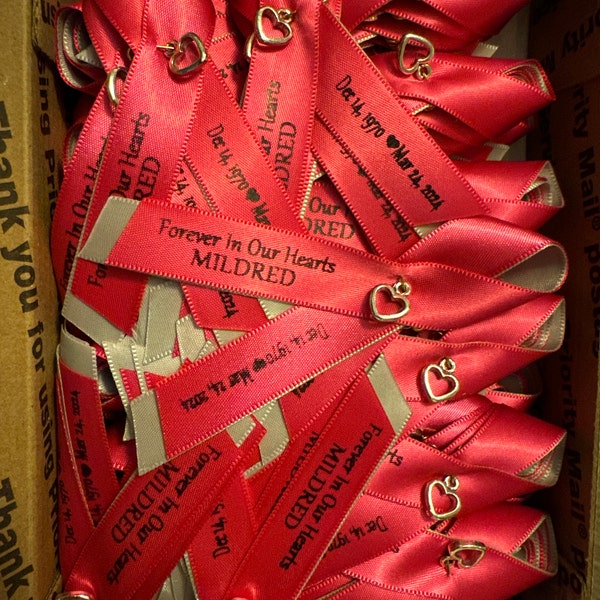 Custom Remembrance Ribbons Pinned and Ready to Wear , Lapel Ribbons ...