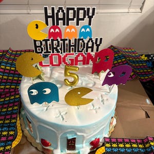 Birthday Cake Topper , Arcade Cake Toppers , Pac Birthday, 80’s ...