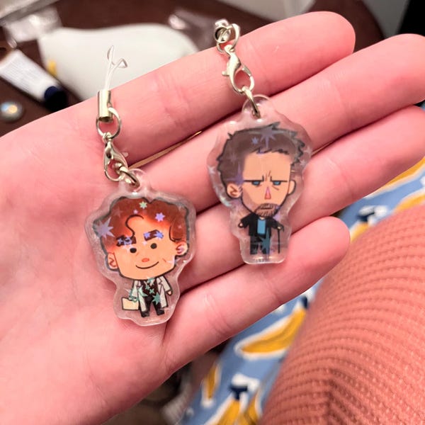 1.5 Inch House MD Glitter Acrylic Charm Keychains - Etsy