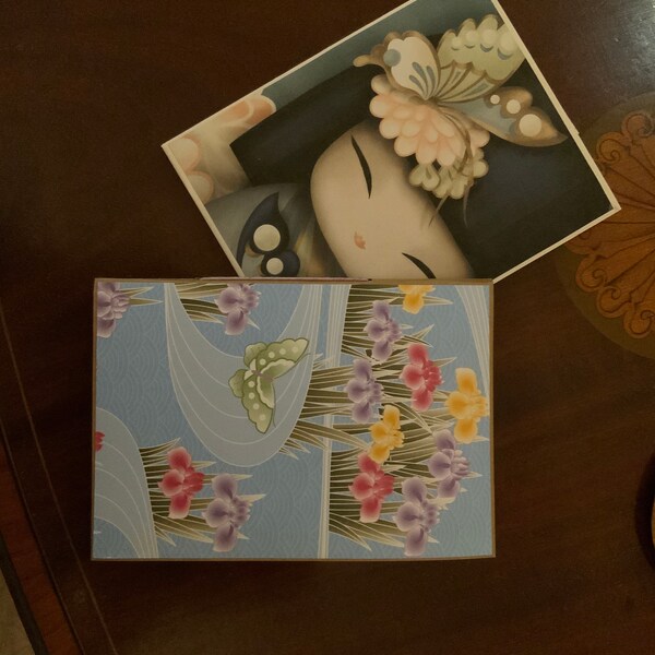 Japanese Mini Thank You Cards, Mini Note Card Set, Bright, Colourful ...