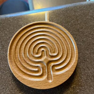 Handcrafted Solid Wood Handheld Meditative Cretan Labyrinth, With ...