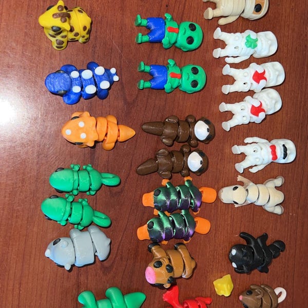 Mini Pocket Pets | 3D Printed Articulating Mini Baby Animals | Sensory ...