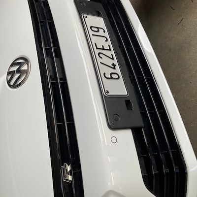 Custom Ukraine UA Embossed Mockup License Plate Name White European ...