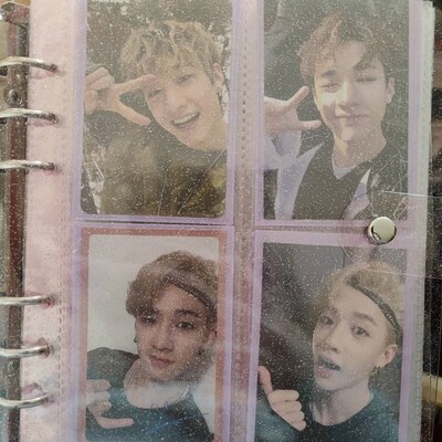 Kpop Photocard Binder Collect Book Album 4 Pocket Glitter Style perfect ...