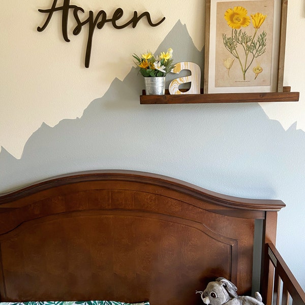 Nursery Name Sign - Nursery Decor - Wall Hanging - Painted Wood Name ...