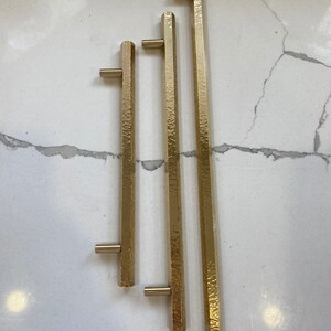 Hexagon Hammered Brass Solid Handmade Drawer Knobs Pulls Handles/dresser Knobs Cabinet Pull ...