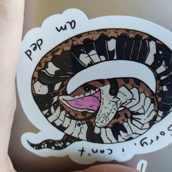 Hognose Snake Dramatic Playing Dead Funny Reptile Sticker - Etsy
