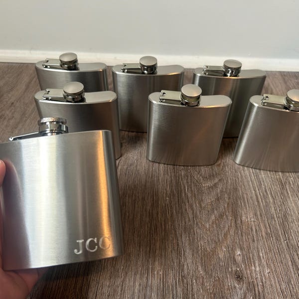 Personalized Flask for Men, Stainless Steel Flask Engraved With Custom ...