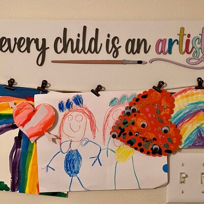 Every Child is an Artist Art Display 3d Sign. Handmade Sign . Stained ...