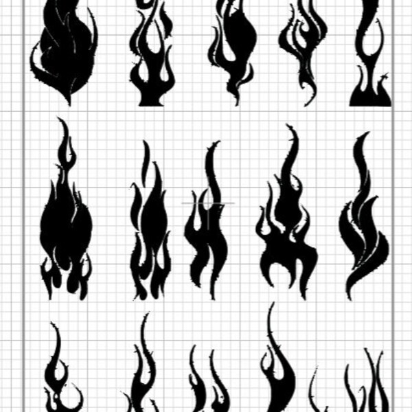 Flames , Flame Eps , Flame Vector Svg , Cricut Eps , Flame Paper Pdf ...