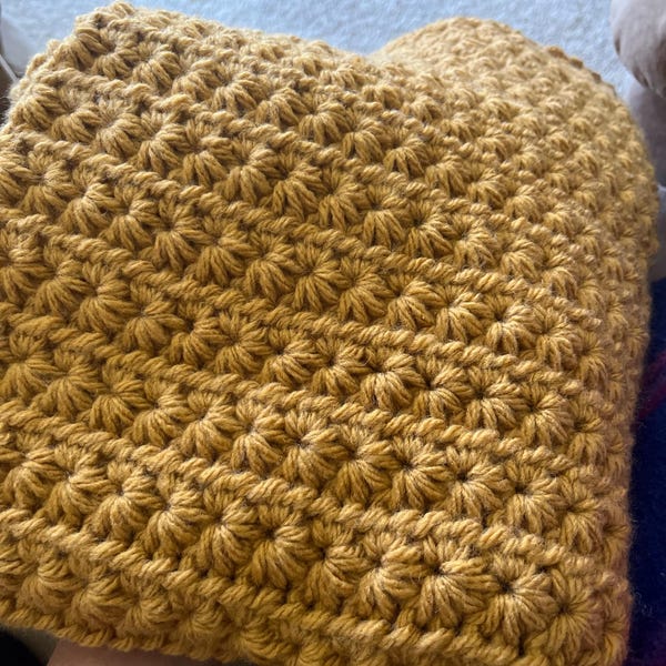 CROCHET PATTERN & VIDEO/ Chunky Star Stitch Crochet Blanket, Crochet ...