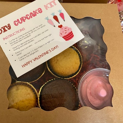 Valentines DIY Cupcake Kit Printable Card. Valentine's Day Cupcake Kit ...
