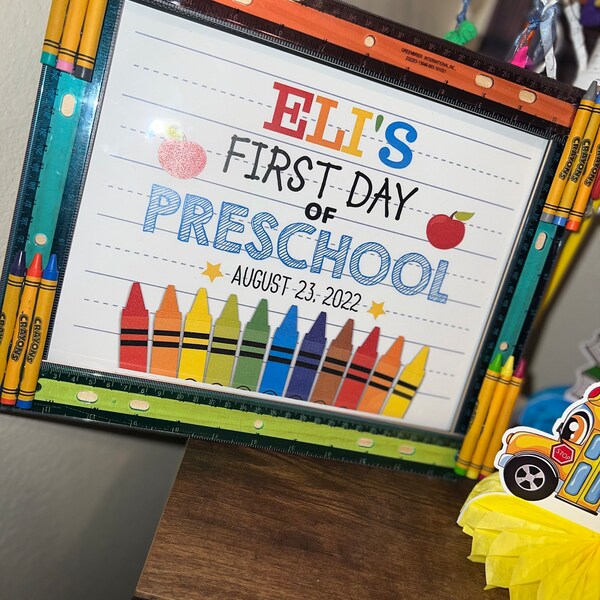 Editable Back to School Sign, Printable Sign, Personalized School Sign ...