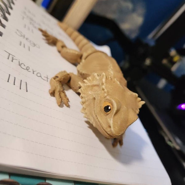 Bearded Dragon Digital .STL File for 3d Printing, Articulated Fidget ...