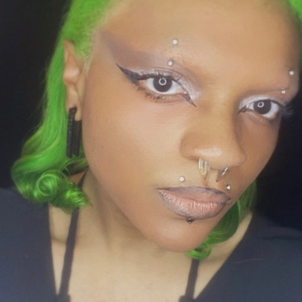 Smoky Quartz Septum Pincher. Stretched Septum 6g, 4g, 2g, 0g, 00g, 7/16 ...