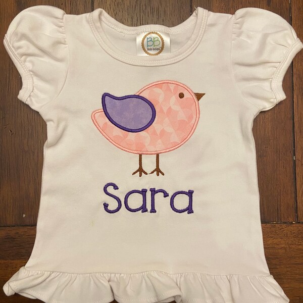 Little Bird Applique Machine Embroidery Design - 4 Sizes - Instant ...