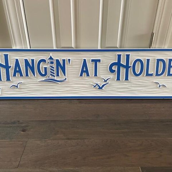Personalized Custom PVC Sign for Your Beach Home Coastal Retreat ...