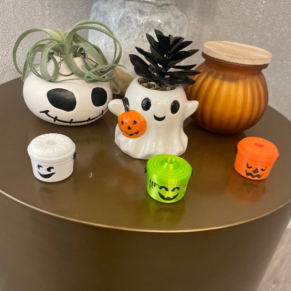 Straw Toppers Halloween Buckets With New Purple Vampire, Mummy ...