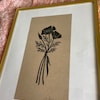 Lokelani Rose Linocut Print, Official Island Flower of Maui, Original ...