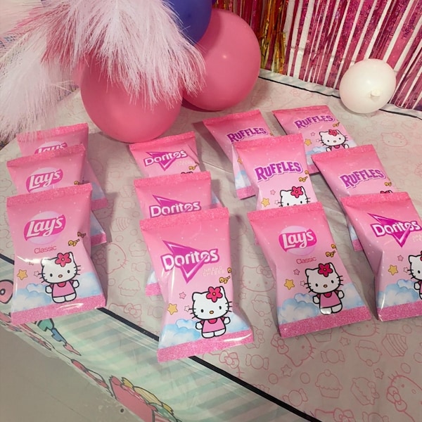 Hello Chips Kitty Party Chip Bags Sanrio Kitty Birthday Party Treats ...