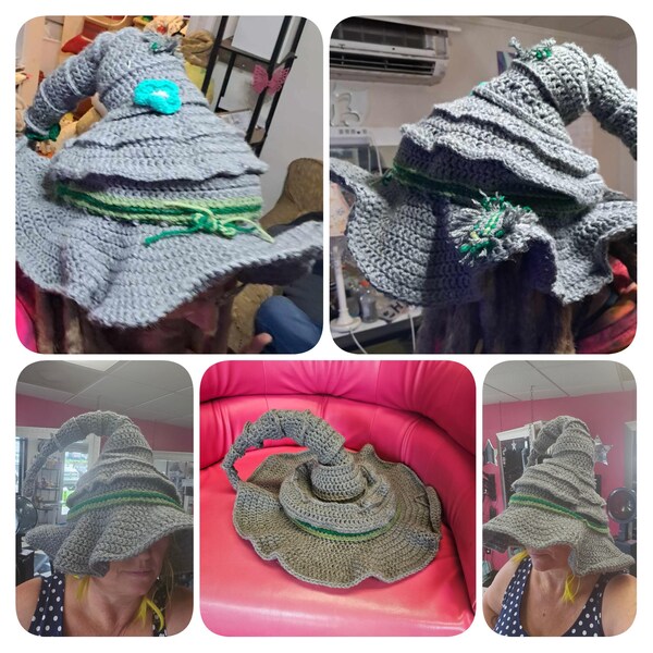 Wizard Hat Pattern, Crochet Witch Hat Pattern , Halloween Headband ...