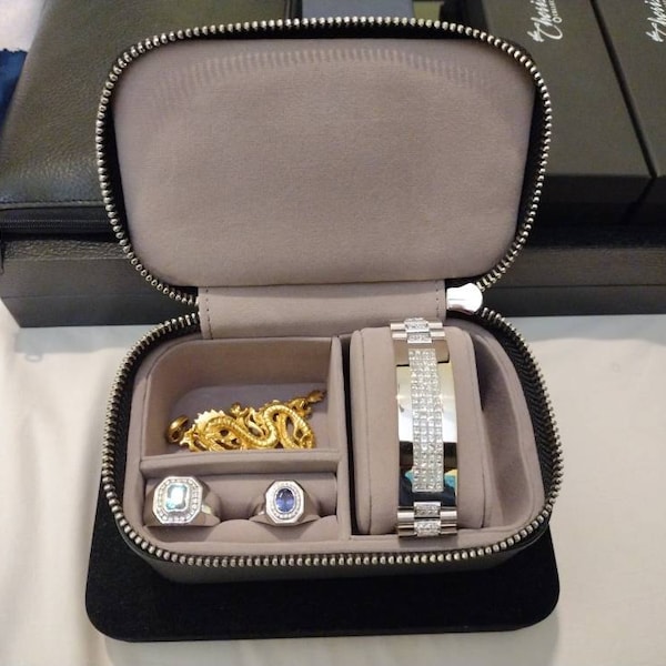 Personalised Leather Travel Watch Case | Genuine Leather, Gifts for Him ...