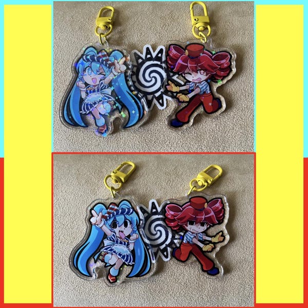 Vocaloid Mesmerizer Miku & Teto 2.5" Holo Acrylic Keychains - Etsy
