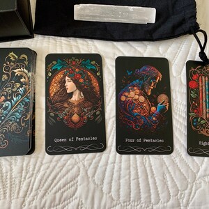 Black Tarot Cards, Colorful Tarot Deck, Indie Tarot Deck, RSW Based ...
