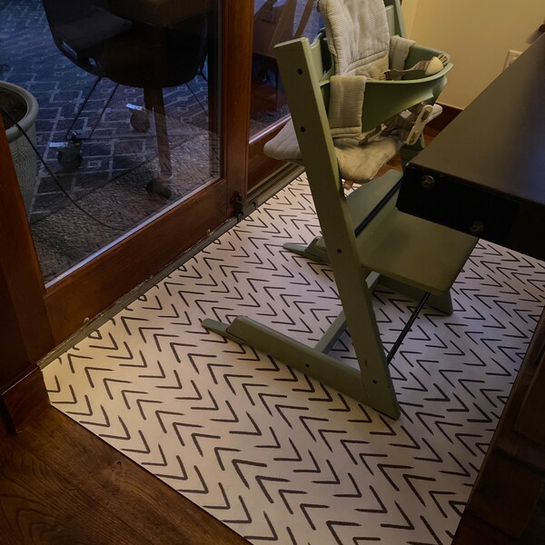 EZRA Art Mat, Red Vinyl Protective Mat, Persian/turkish Design ...