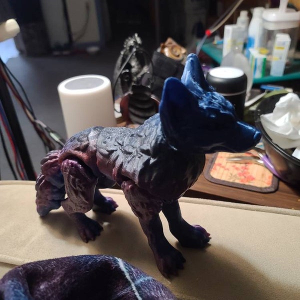 Cinder Wolf Articulating Flexi by Cinderwing Articulated Fidget Toy 3D ...