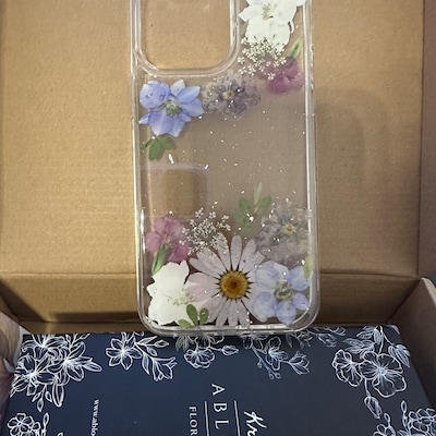 Pressed Flowers Pill Case Birth Control Pill Box Cute Pill Organize ...