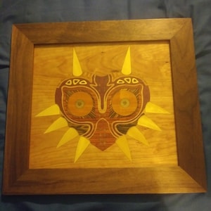 Japanese Dragon Themed Wall Art Exotic Wood Inlay Marquetry | Etsy