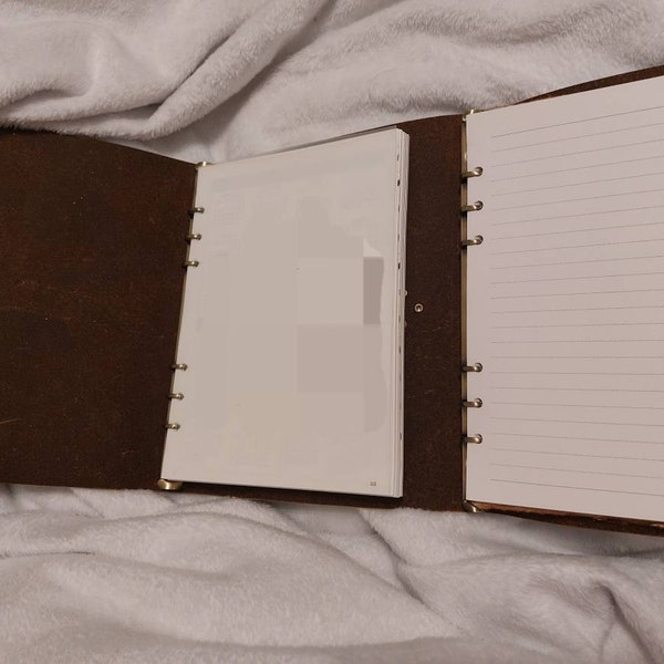 Handmade Full-grain A7 Second Ring Mechanism Leather Notebook,a7 6 Ring ...