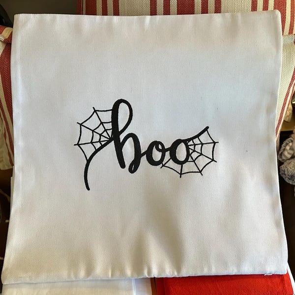 Halloween Boo Embroidery Design - 7 Sizes Formats: Dst Exp Hus Jef Pes ...