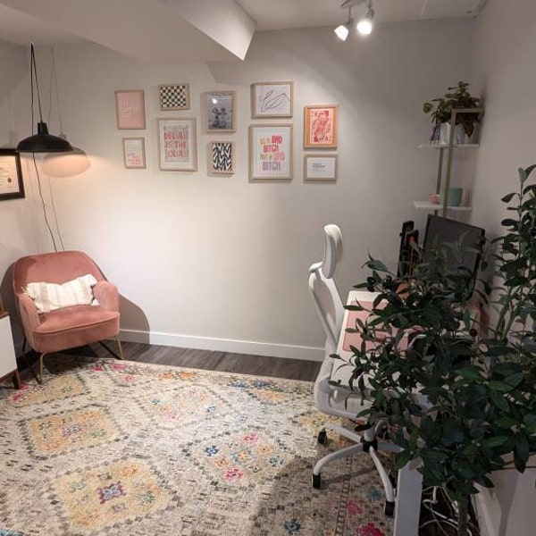 Aura Poster Manifestation Print Pink Orange Aura Quote Trendy ...