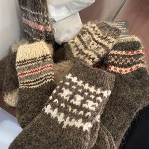 Men's Hand Knitted Wool Socks Thick Large Sizes Pure Wool Socks Bed ...