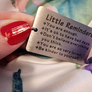 Little Reminders Keychain, Mental Health Gift, You Are Enough ...