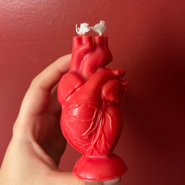 Anatomical Heart Shaped Candle: Custom Scent and Color, Soy Wax. Gothic ...