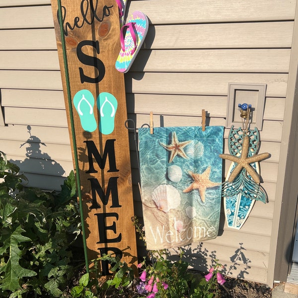 Hello Spring Leaner| Hello Spring Porch Sign| Spring Porch Sign| Spring ...