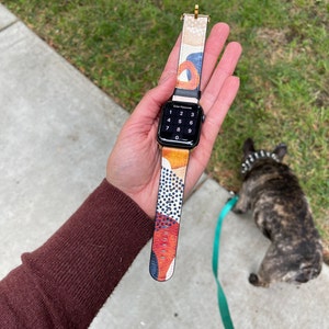 Rustic Abstract Shapes Apple Watch Band Series 3 4 5 6 SE 38mm - Etsy