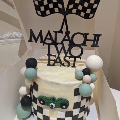 Two Fast Cake Topper or Charm personalised Various Sizes & Colours - Etsy