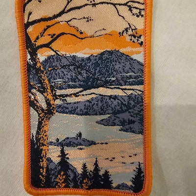 Moonlight Woven Landscape Wanderlust Iron on Patch - Etsy