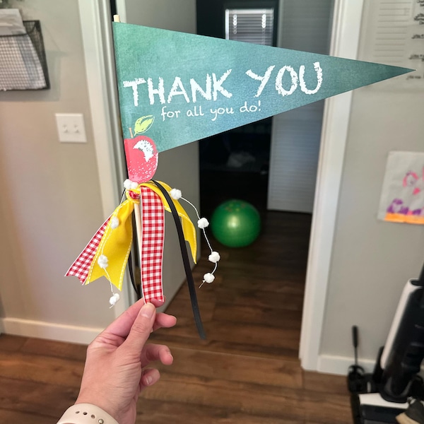 Teacher Appreciation Pennants, School Staff Digital Pennant Print ...