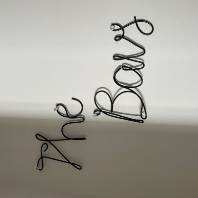 Wire Family Name Sign, Family Name Wall Artwire Typography, Wire Art ...