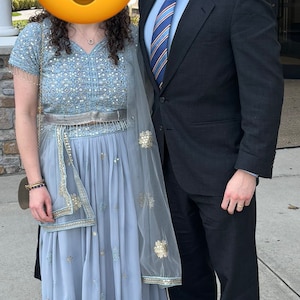 Designer Grey Georgette Lehenga Choli With Georgette Material and ...