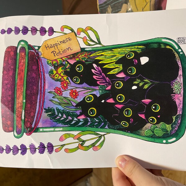 Happiness Potion Art Print - Etsy