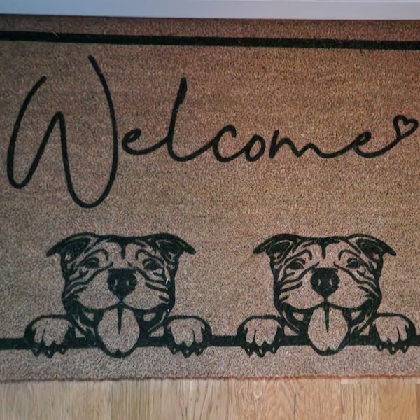 Cute Beagle Welcome Doormat, Personalized Beagle Doormat, Customised ...